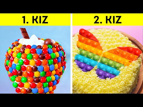 AİLENİZ İÇİN NEFİS TATLILAR || PASTA SÜSLEME FİKİRLERİ