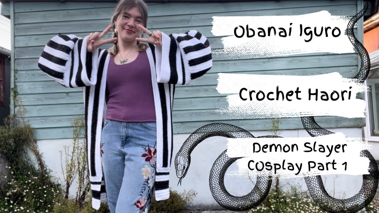 Obanai Iguro Crochet Haori Demon Slayer Cosplay Part 1 - YouTube