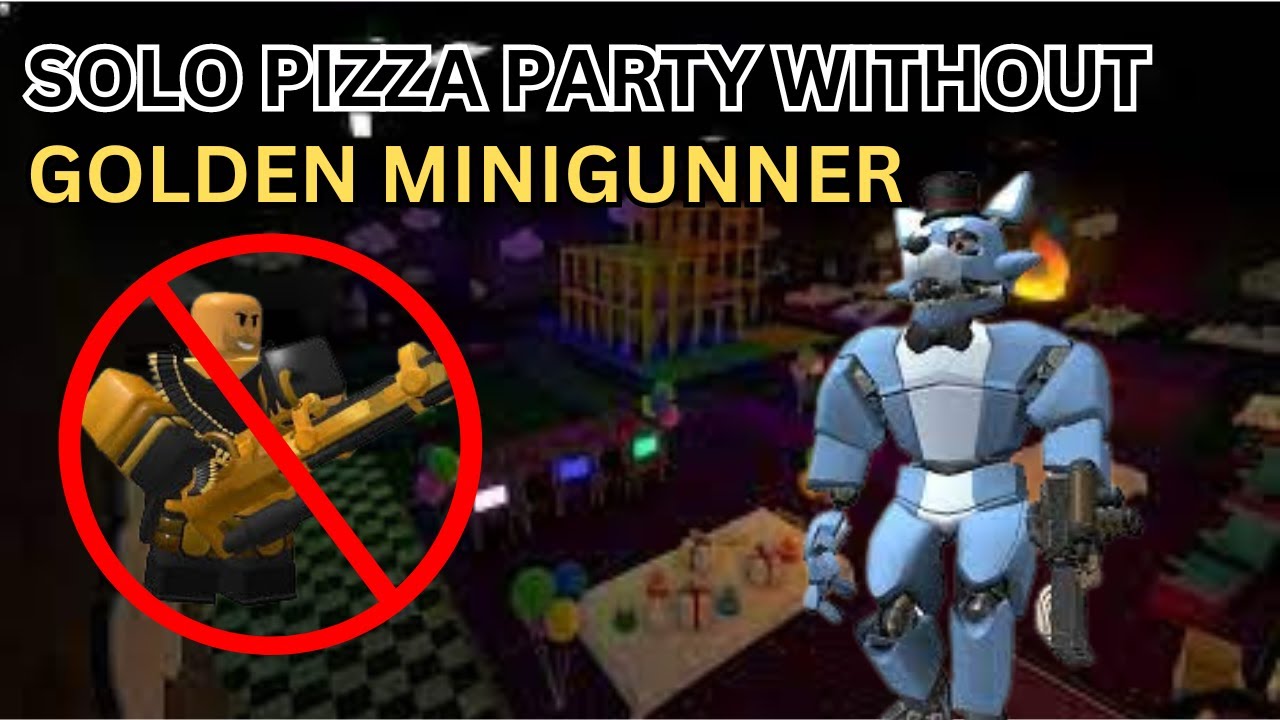 Solo Pizza Party Triumph Without Golden Minigunner | Roblox TDS - YouTube