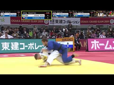 2019 Osaka 2 K 60 kg Lesiuk Artem UKR vs  Pulkrábek David CZE