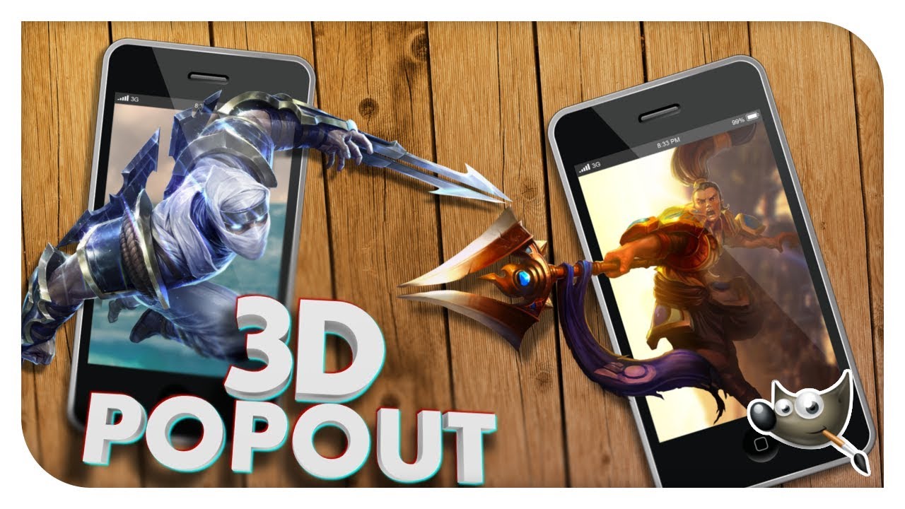 3D Popout Effekt Tutorial - GIMP [German/Deutsch] - YouTube