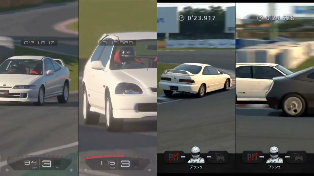 [GT6][GT7] Honda INTEGRA TYPE R (DC2) ,Honda CIVIC TYPE R (EK) [Replay][B-Spec] - YouTube