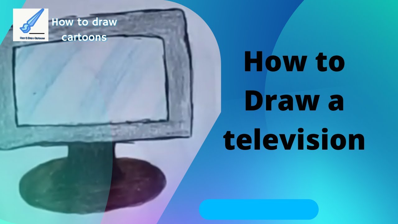 How to draw television - YouTube