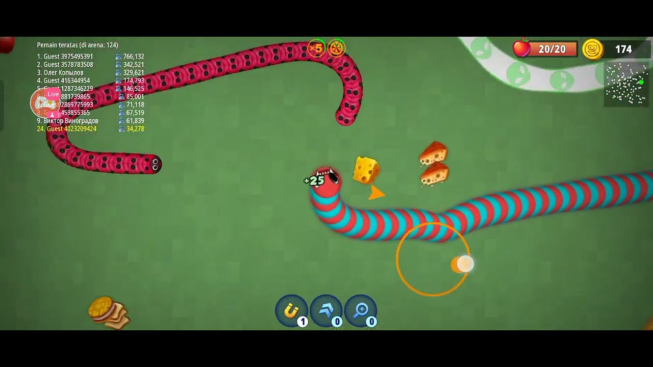 monster cacing marah play game cacing besar wormsZone - YouTube