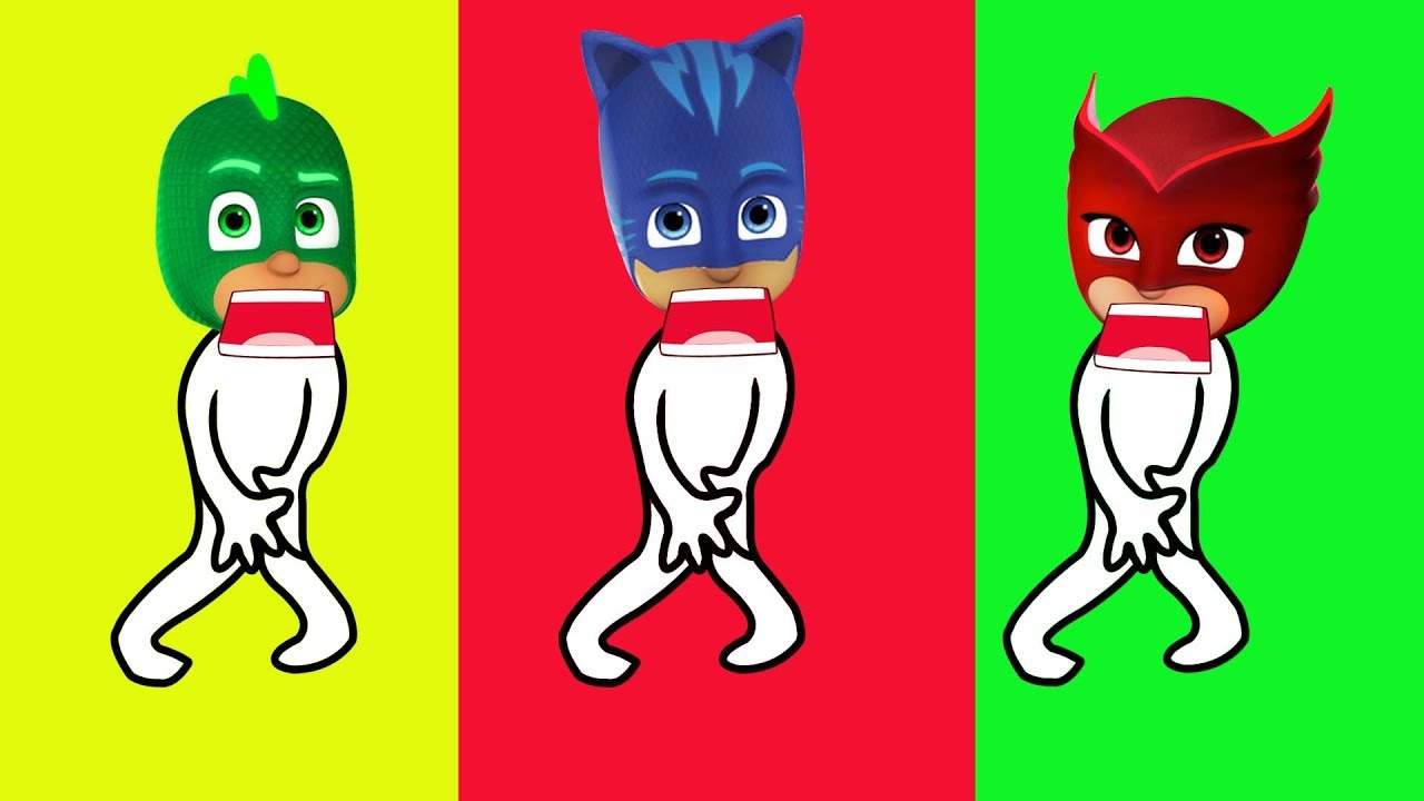 PJ Masks Wrong Heads - PJ Masks Cartoon Finger family song Nursery ...