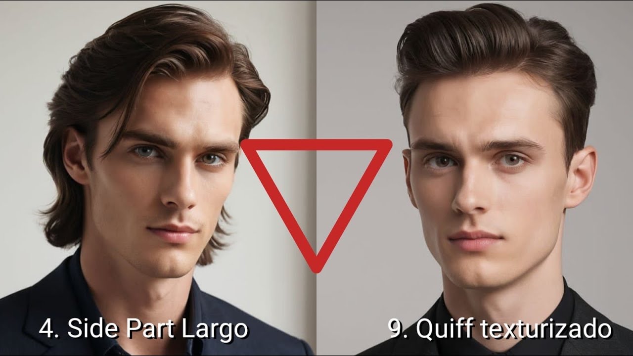 14 Cortes de Pelo Ideales para Rostro TRIÁNGULO INVERTIDO en Hombres ...