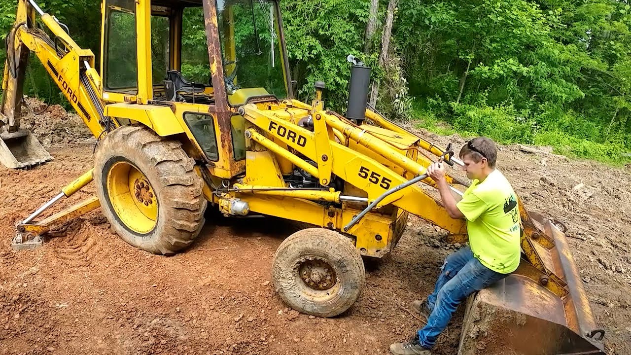 Installing the Hood on my 1970s Backhoe - Other Repairs - YouTube