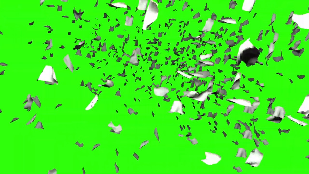 Paper flying Green Screen Free - YouTube