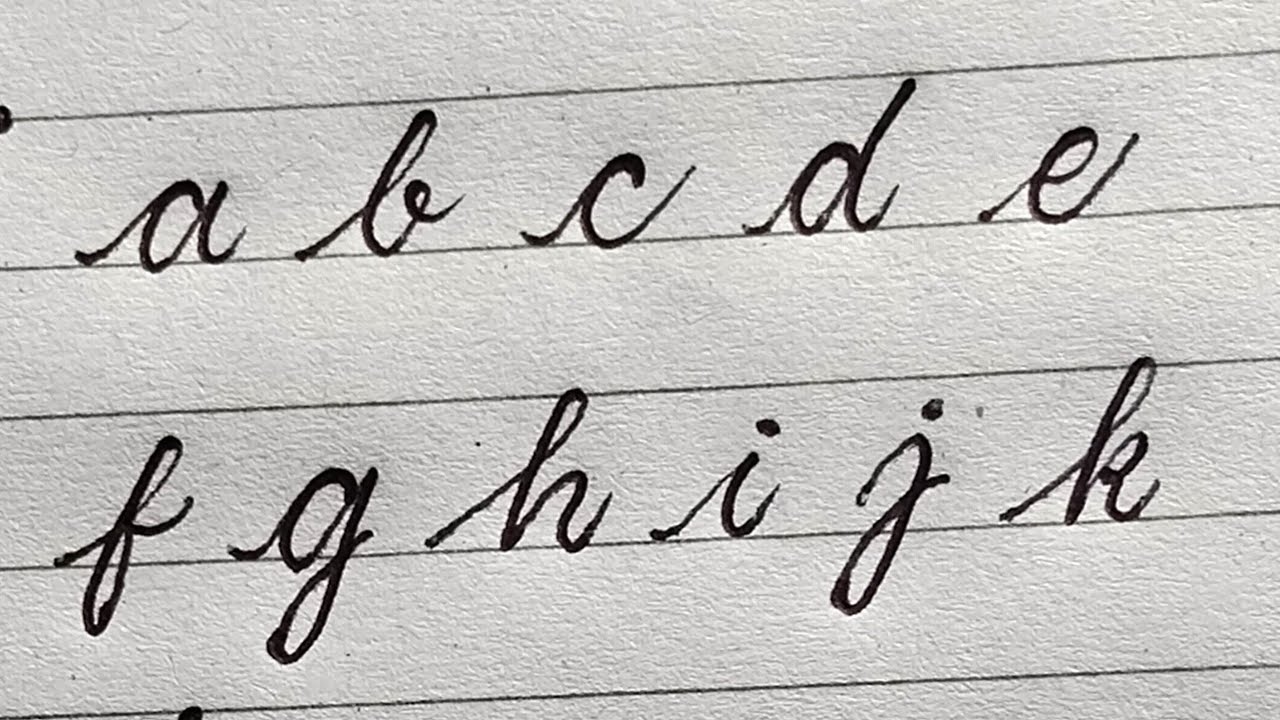 How to Write Cursive Small Alphabet | Cursive Lower case Alphabet ...