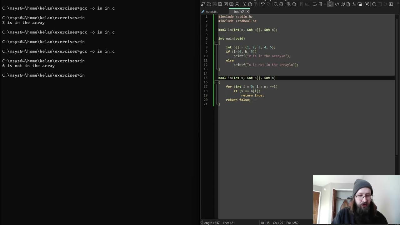 Sequential Search in C - YouTube
