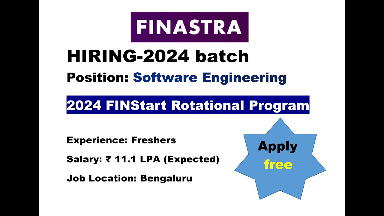 2024 FINStart Rotational Program – Software Engineering | finastra| IT ...