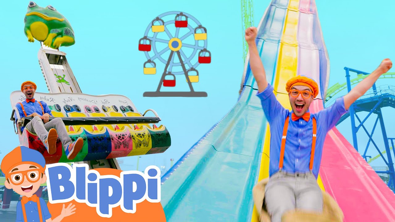 Blippi's Amusement Park Fun Day 🎡| Fun For Kids | Kids TV Show ...