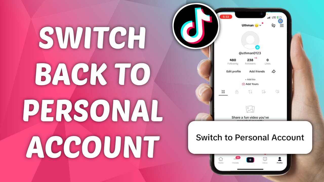 How to Switch Back to Personal Account on TikTok - YouTube