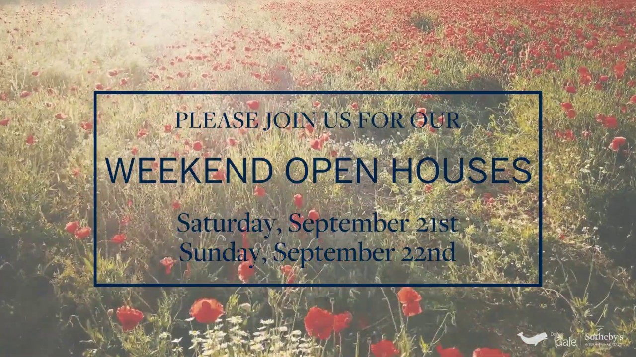 Weekend Open Houses 9.21 & 9.22 - YouTube