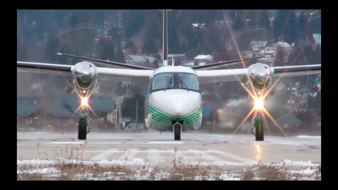 Rockwell International 690B Turbo Commander Close-Up Taxi and Takeoff ...