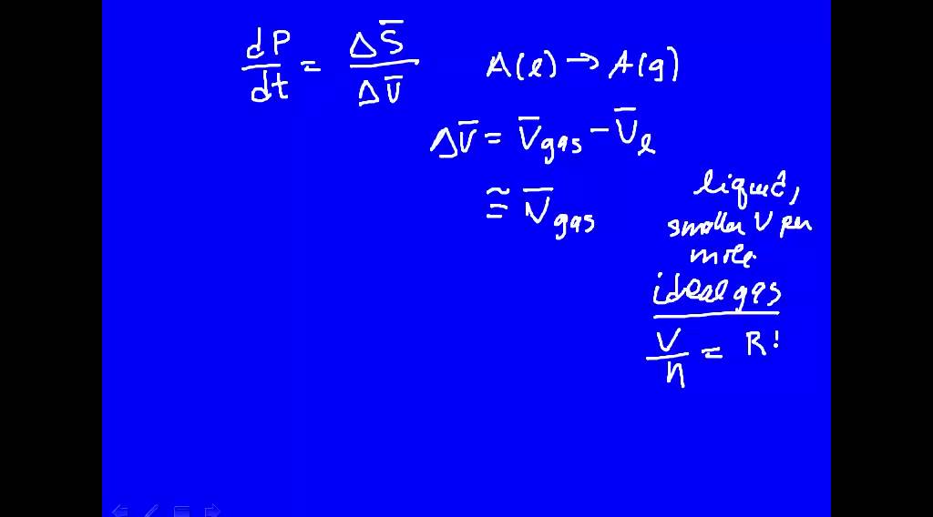 Clausius-Clapeyron equation - YouTube