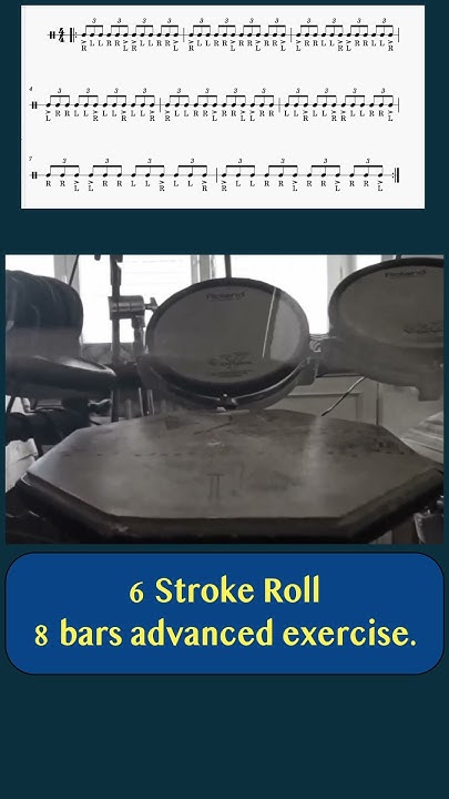 Advanced exercise of the 6 Stroke Roll#shorts #drums #education - YouTube