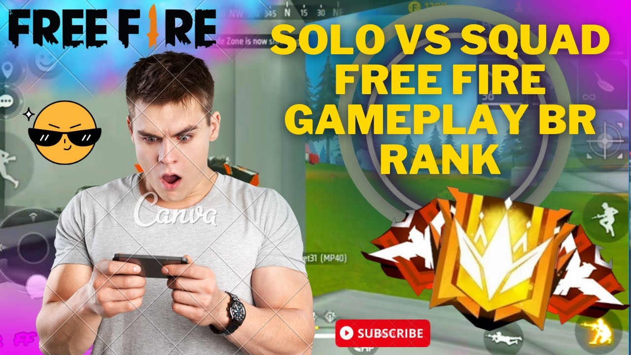 SOLO VS SQUAD FREE FIRE GAMEPLAY BR RANK | FAHIM GAMER FF - YouTube