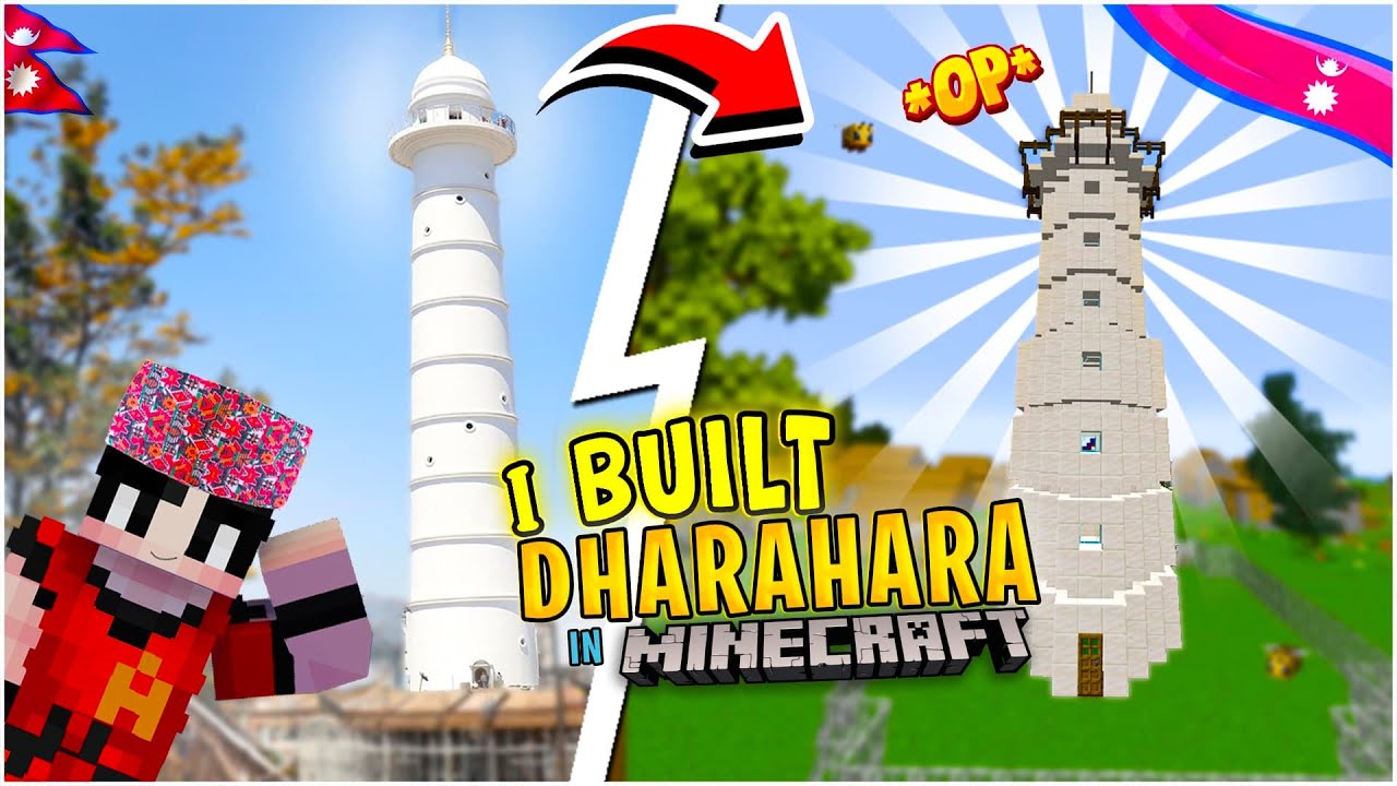 I Built Dharahara In Nepal Map || 100 days Survival Series || Part-2 ...