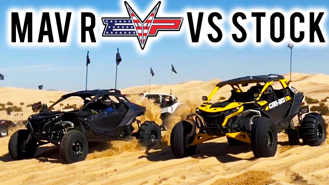 Maverick R EVO Tune VS Stock Maverick R Race! Horsepower Wars at Glamis ...
