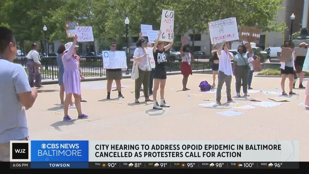 Protesters call for action in Baltimore's opioid crisis - YouTube