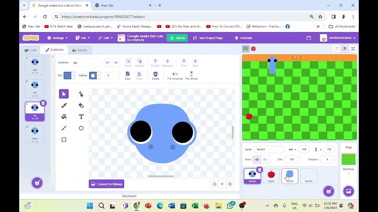 Scratch Tutorial | How to Create Snake Game In Scratch - YouTube