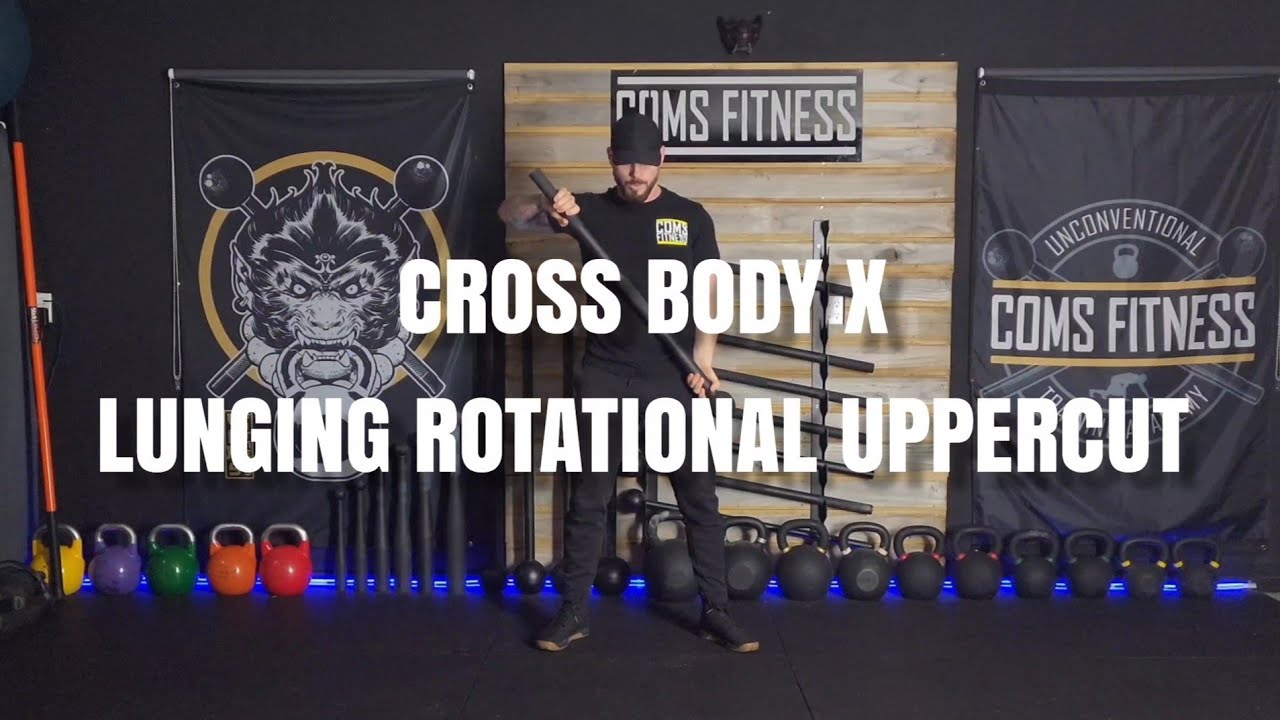 STEEL MACE EXERCISE LIBRARY - Cross body x Lunging rotational uppercut ...