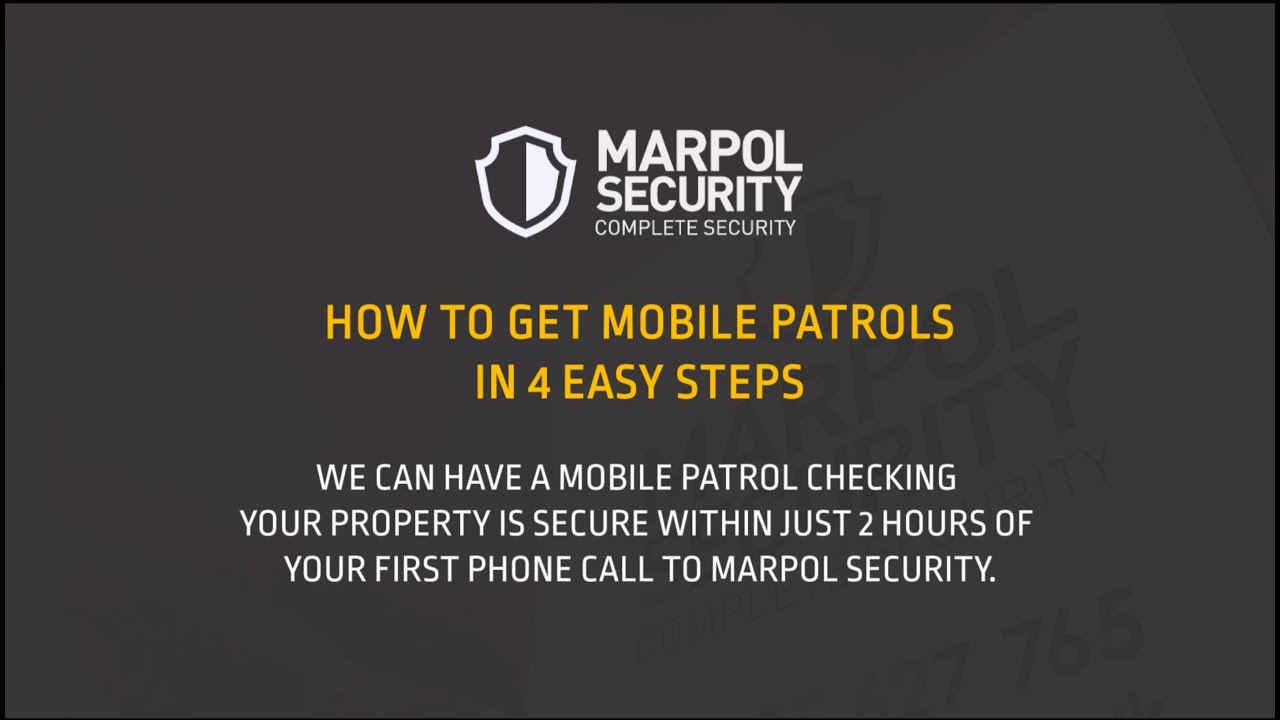 Mobile Patrols by Marpol Security - YouTube