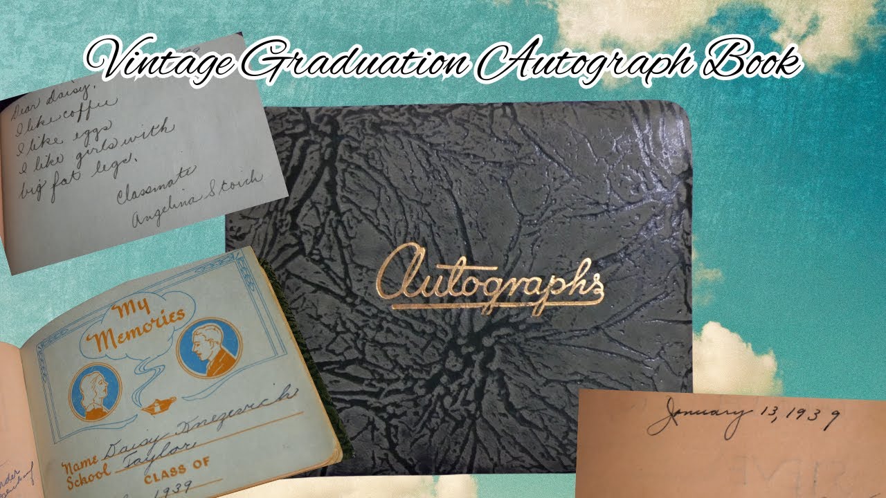 A Look Through a 1939 Graduation Autograph Book - YouTube