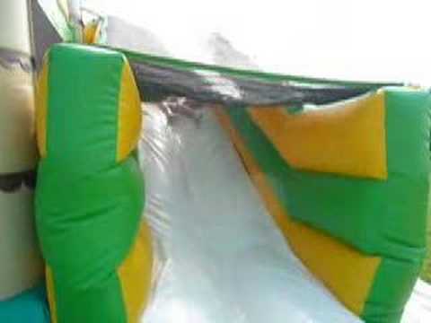 Moon bounce and water slide - YouTube