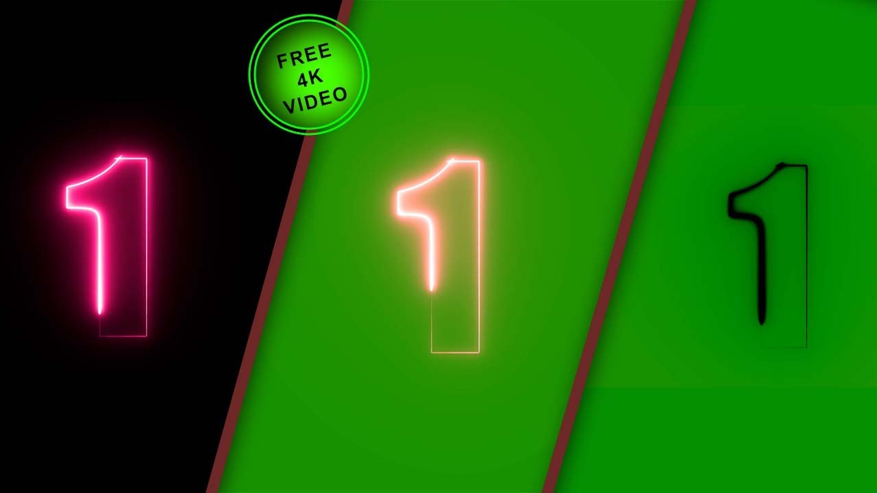 Free Green Screen Video | Number Count 1 to 10 | 4K Video | No ...