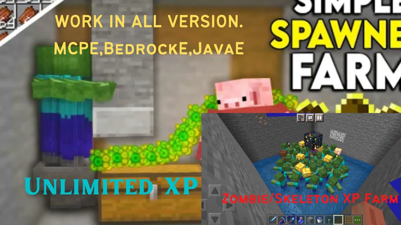 Minecraft Easiest Zombie & Skeleton farm|ULTIMATE XP FARM| - YouTube