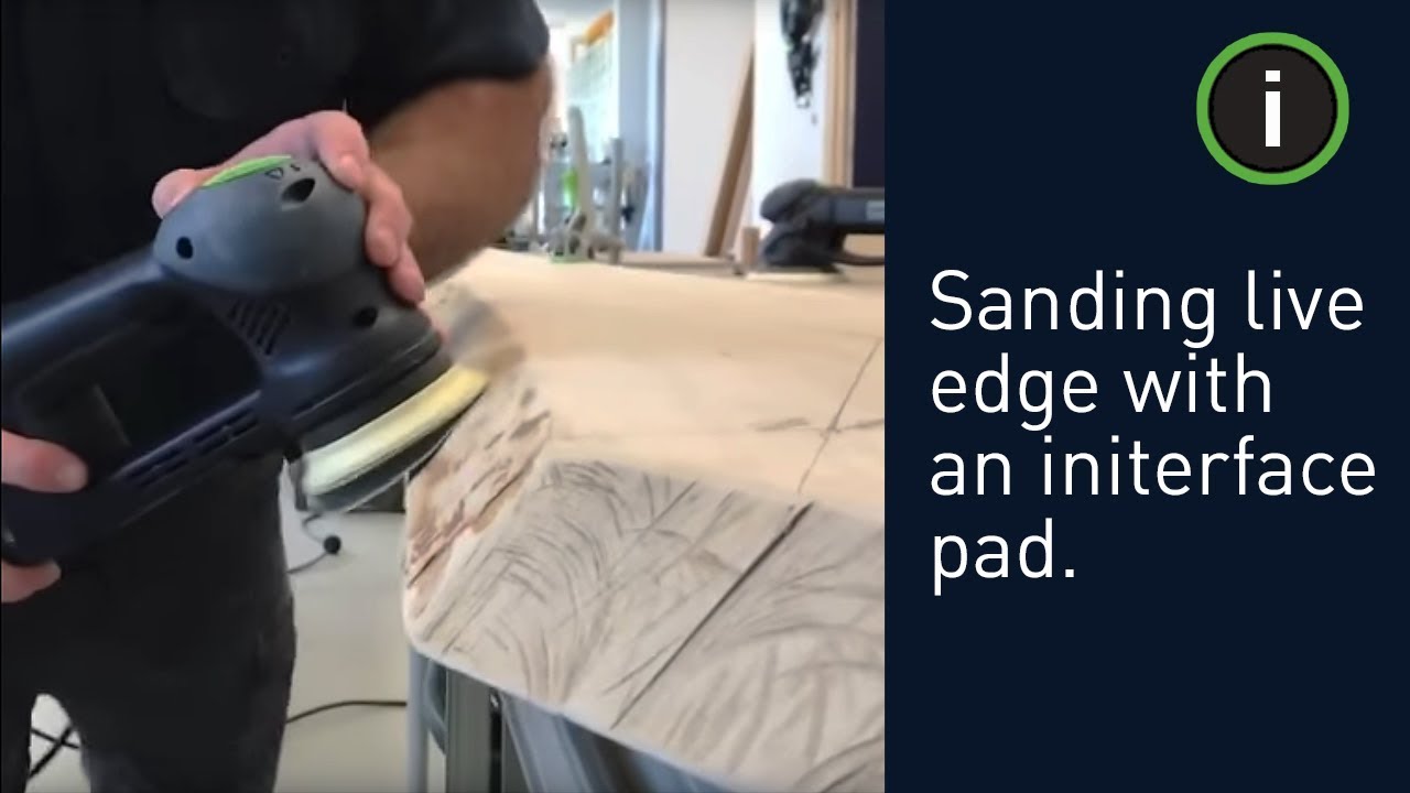 Festool Training: Sanding live edge with an interface pad on the RO 90 ...