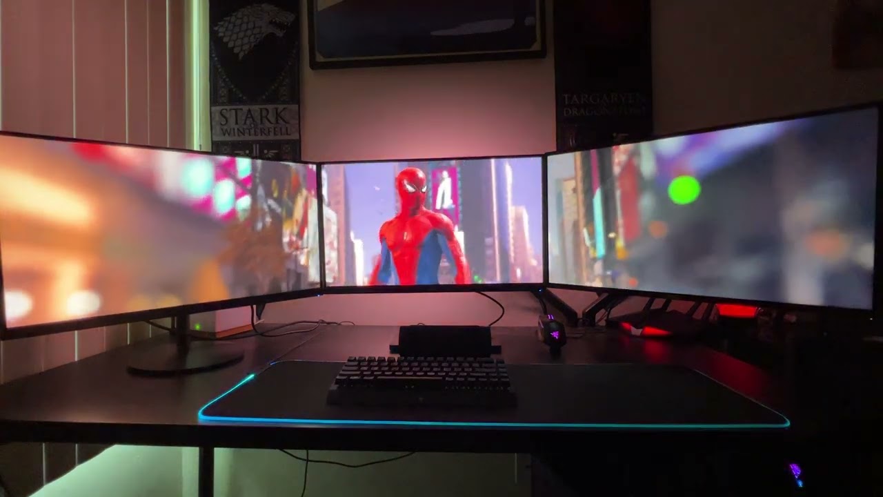 Spider-Man PC in Ultrawide Triple Monitors Gameplay - YouTube
