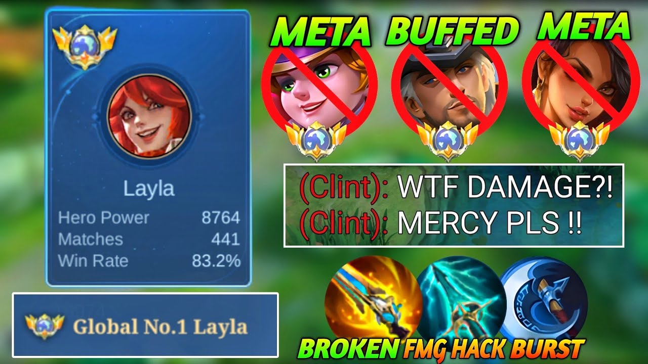 LAYLA ONE HIT BEST EMBLEM SET | LAYLA NEW BUILD 2024/ MYTHICAL IMMORTAL ...