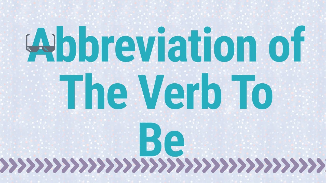 ABBREVIATION OF THE VERB TO BE: EL VERBO SER ABREVIADO - YouTube