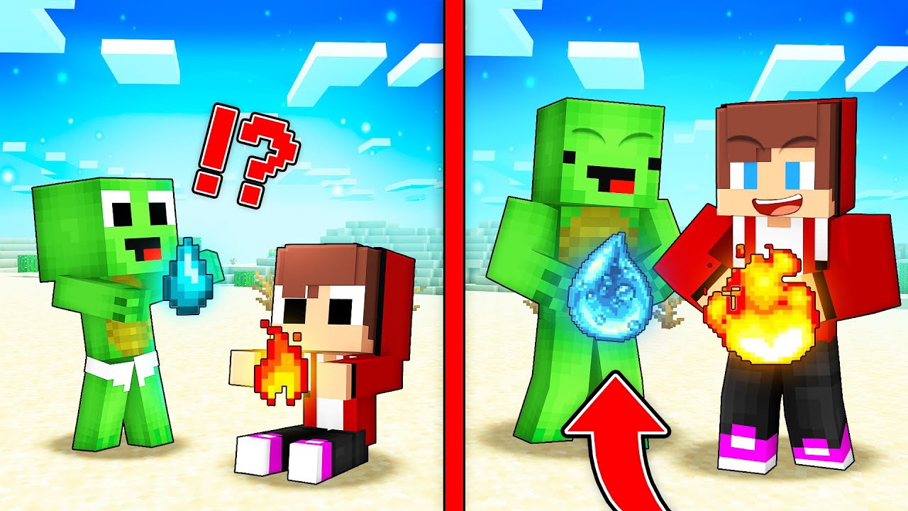 JJ And Mikey WATER vs LAVA ELEMENTAL Battle in Minecraft Maizen - YouTube