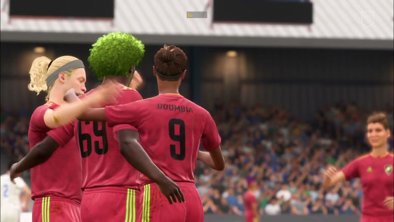 Uvuvwevwe scores epic goal and celebrates with his hoes - YouTube