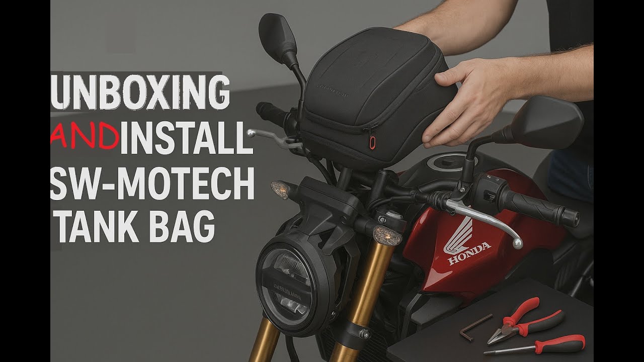 CB125R Tank bag unboxing and install SW Motech - YouTube