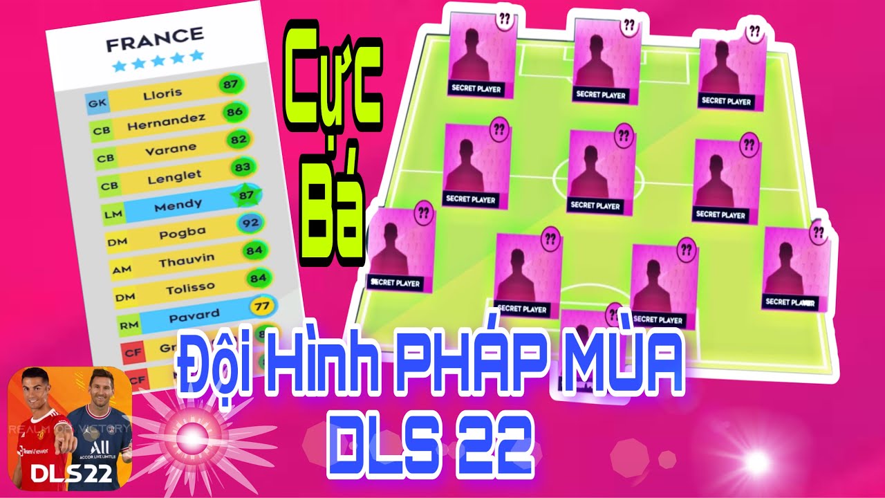Hướng dẫn làm đội hình Tuyển Pháp mạnh nhất cho DLS 22 - The strongest ...
