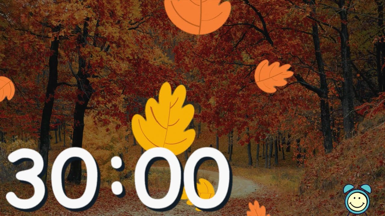 Calm Timer | 🍂Fall leaves - 30 minutes with relaxing music🍂 - YouTube