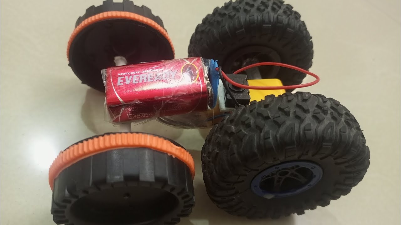 DIY DC motor car | DIY Electric Toy car | Science project idea - YouTube