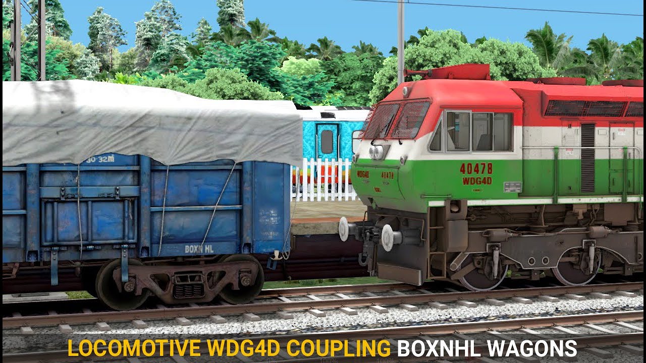 Locomotive WDG4D Coupling on BOXNHL Wagons | Train Simulator | Goods ...