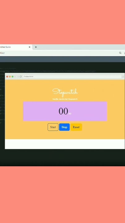 Javascript Stopwatch Beginner Javascript Project With Html Css How