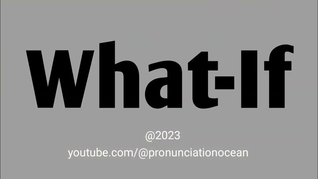 How To Pronounce What If Pronunciation Ocean Youtube