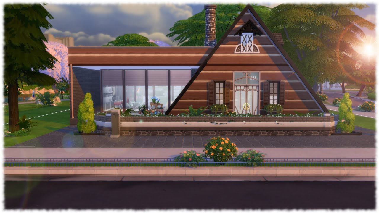 Sims 4 Speed Building - Rustic & Modern Cabin - YouTube