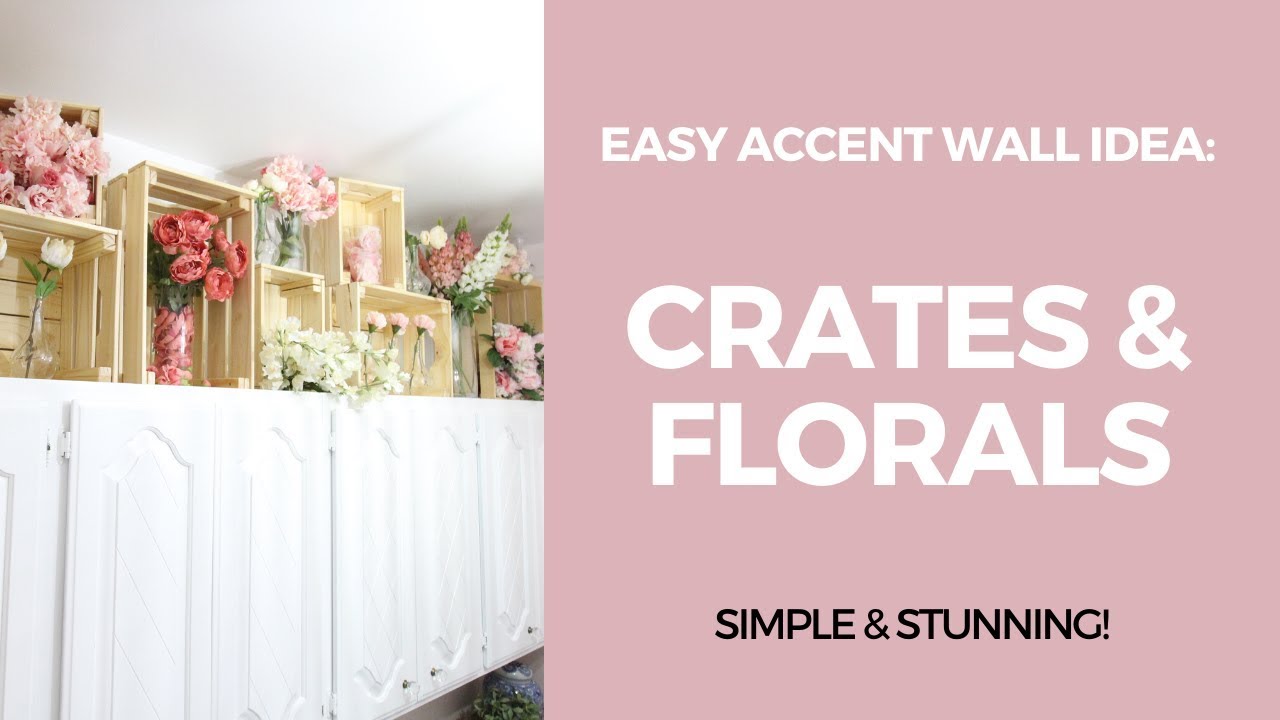 DIY FLORAL ACCENT WALL! | ACCENT WALL IDEA - YouTube