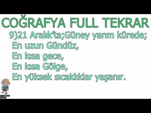 2 Dk'da Coğrafya Full Tekrar- 6 Dünyanın Şekli Ve Hareketleri TYT