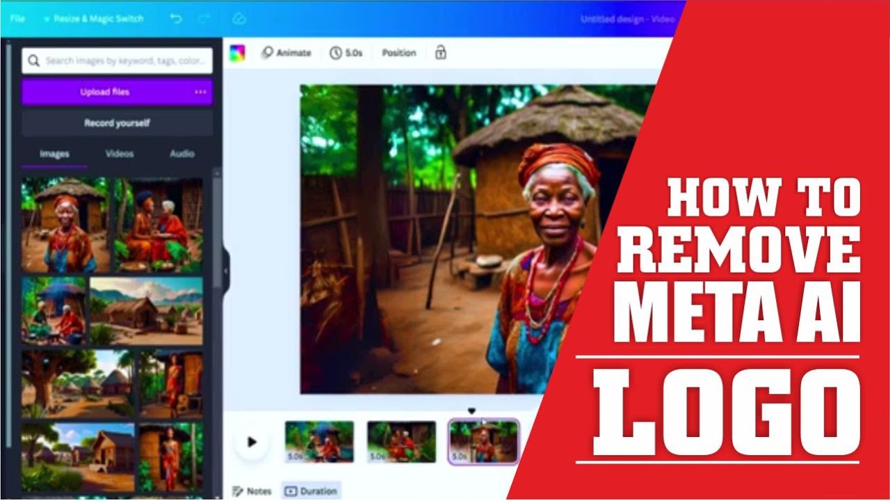 How to Remove Meta AI Logo and Convert Square Image Size to Landscape ...