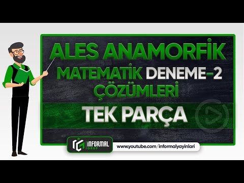 ALES Anamorfik Matematik Soruları ve Çözümleri | DENEME-2 | TEK PARÇA